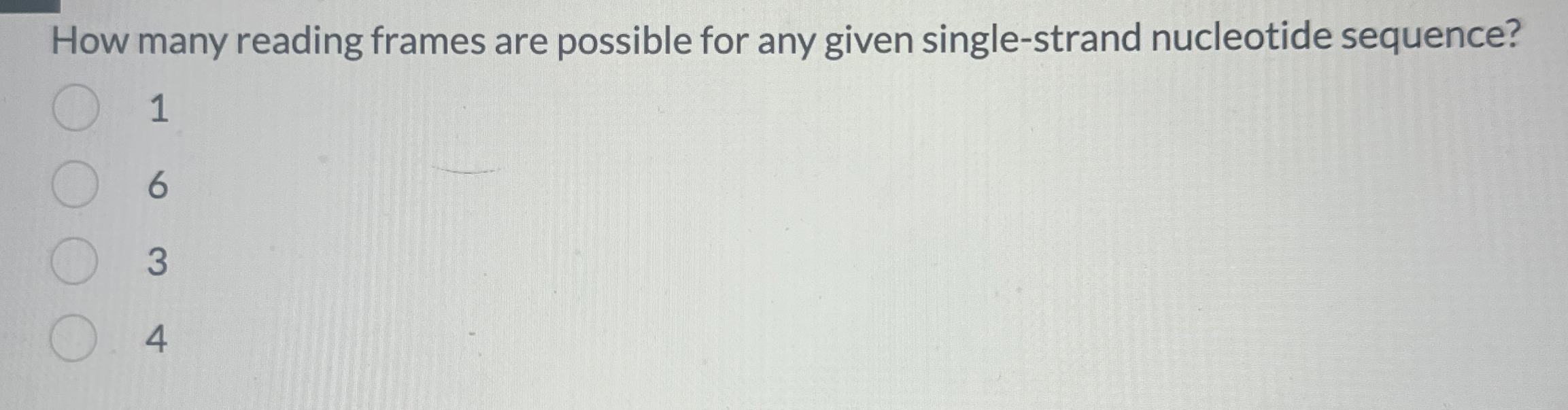 Solved How many reading frames are possible for any given | Chegg.com