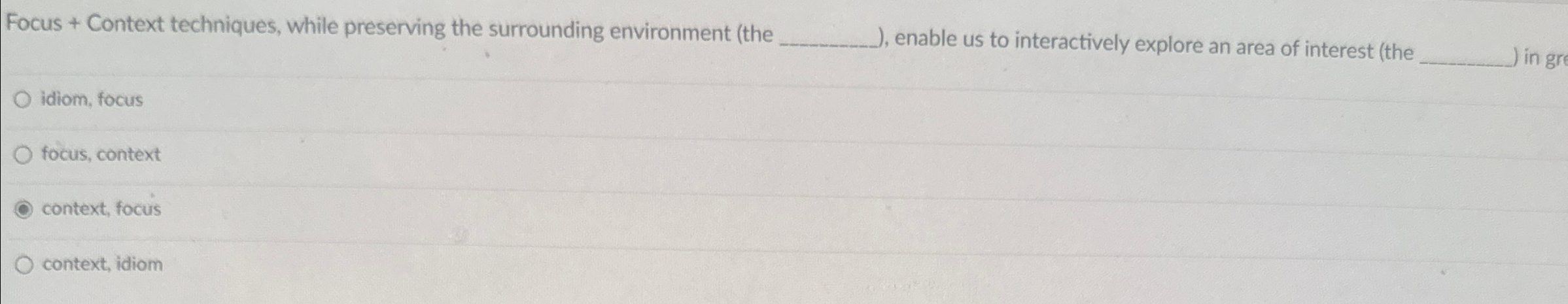 Solved Focus ﻿context Techniques While Preserving The
