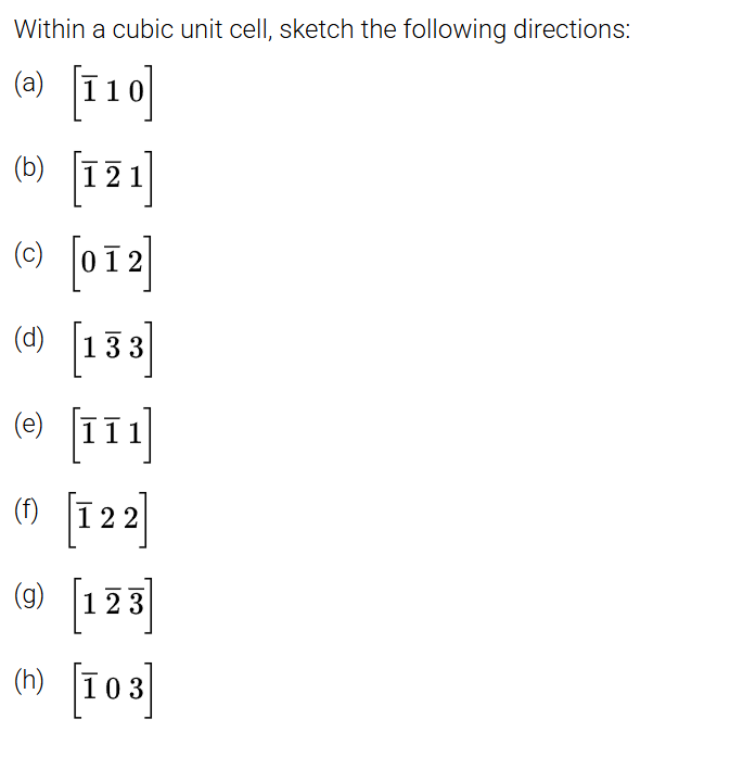 Solved Within a cubic unit cell, sketch the following | Chegg.com