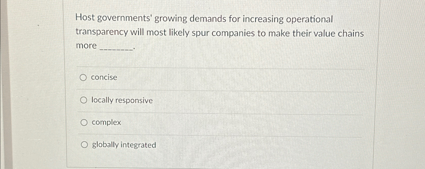 Solved Host governments' growing demands for increasing | Chegg.com