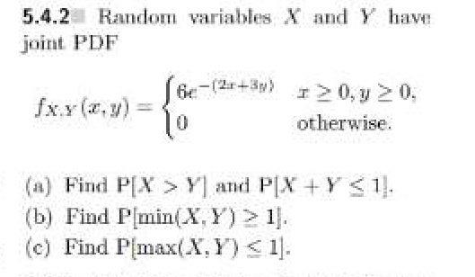 Solved 5.4.2 Random variables X and Y have joint PDF | Chegg.com