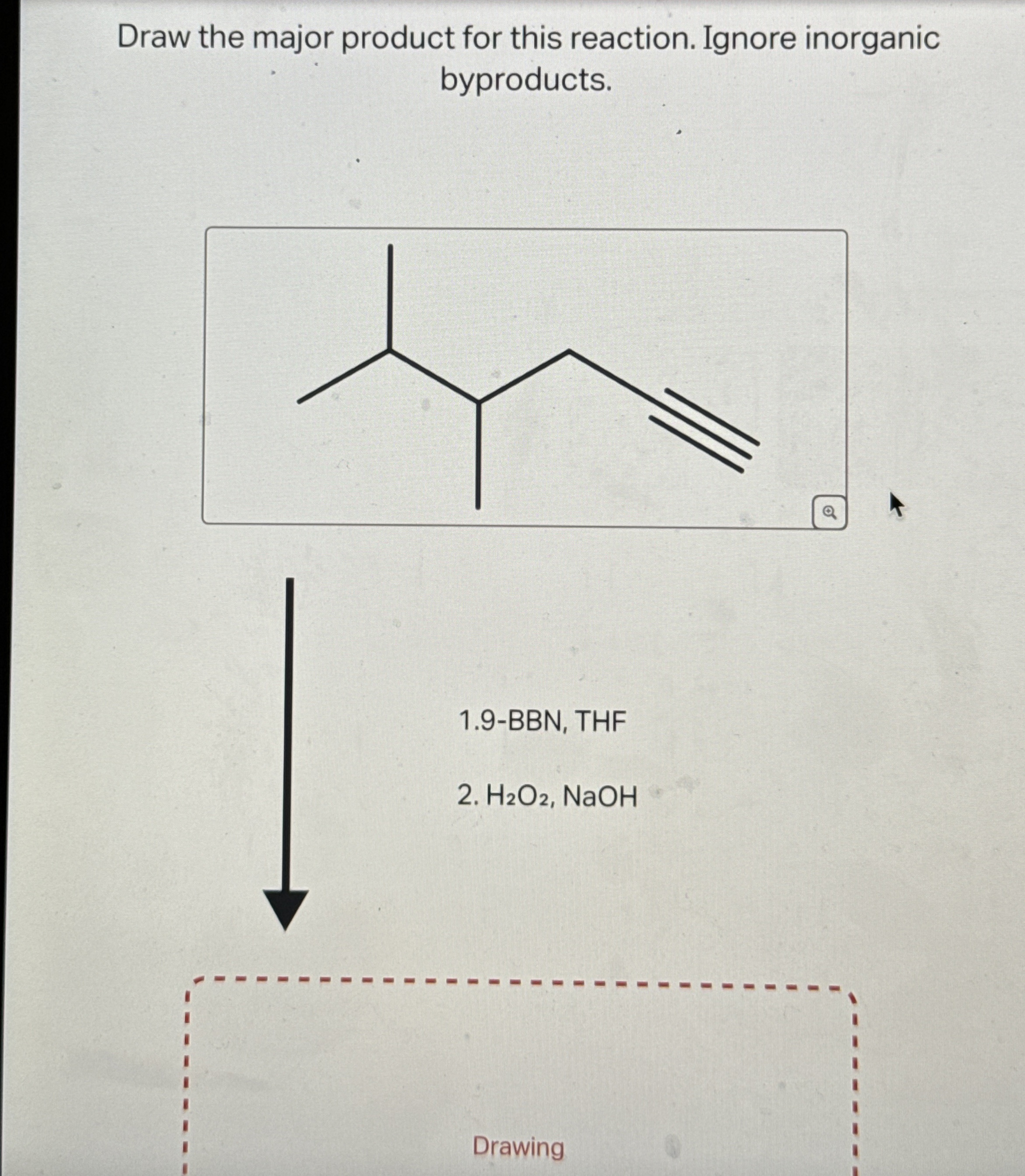 Solved Draw the major product for this reaction. Ignore | Chegg.com