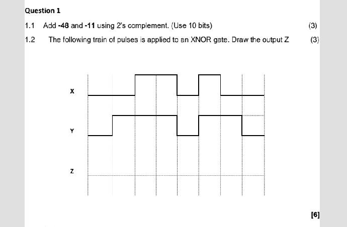 Solved 1.1 Add −48 and −11 using 2 's complement. (Use 10 | Chegg.com