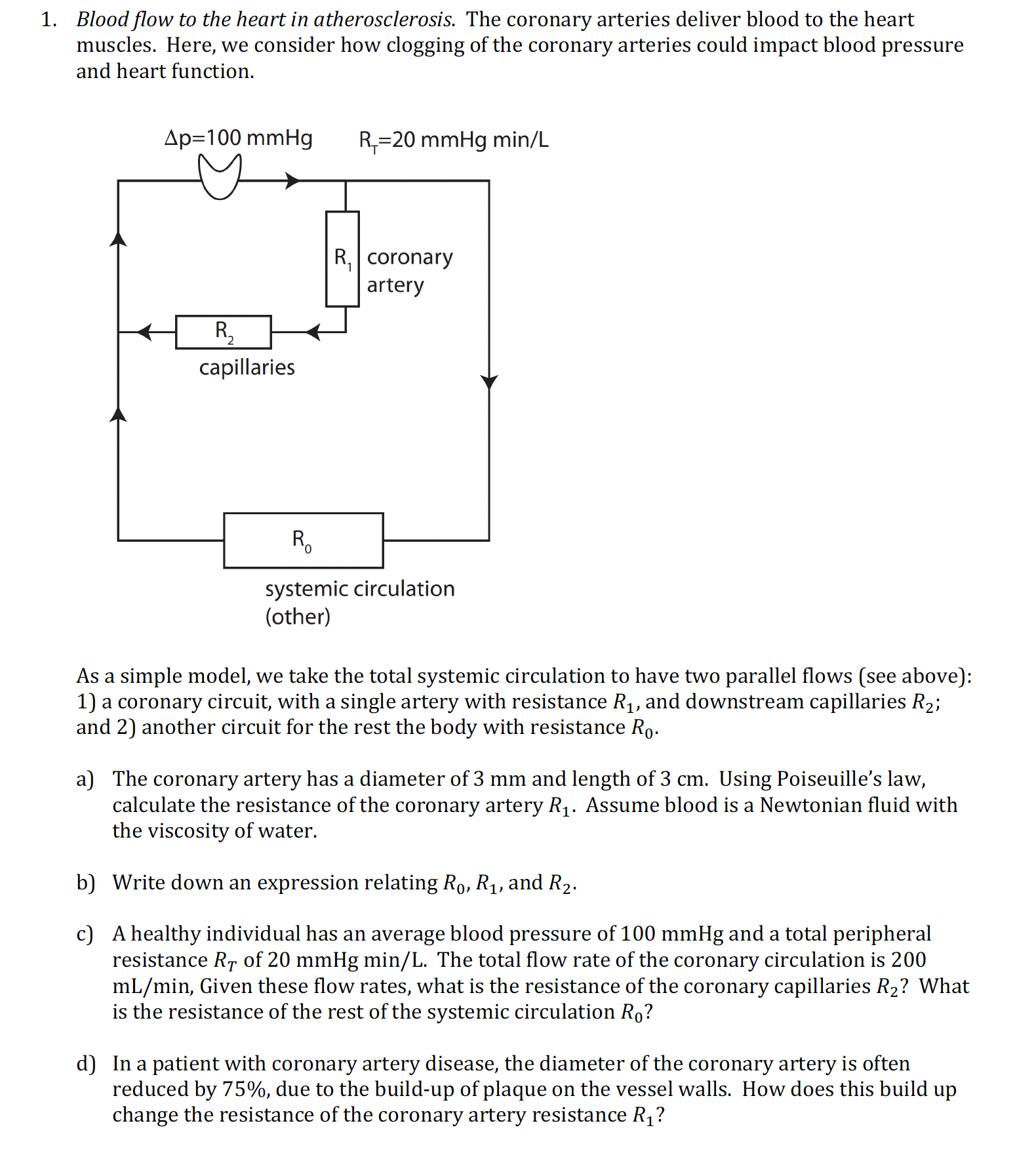 Solved by an EXPERT As a simple model, we take the total systemic | Chegg.com