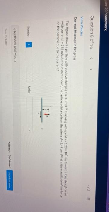 Solved pter 29 homework Question 8 of 16 -12 E View Policies | Chegg.com Solved pter 29 homework Question 8 of 16 -12 E View Policies | Chegg.com