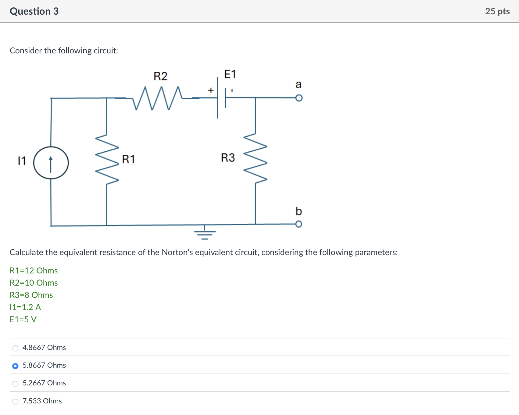 Solved Consider the following circuit:Calculate the | Chegg.com
