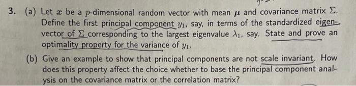 Solved 3. (a) Let \\( x \\) be a \\( p \\)-dimensional | Chegg.com