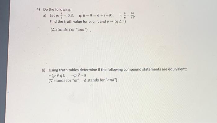Solved 4) Do the following: a) Let | Chegg.com