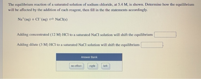 Solved The equilibrium reaction of a saturated solution of | Chegg.com