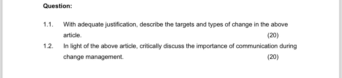 [Solved]: Question: 1.1. With adequate justification, descri