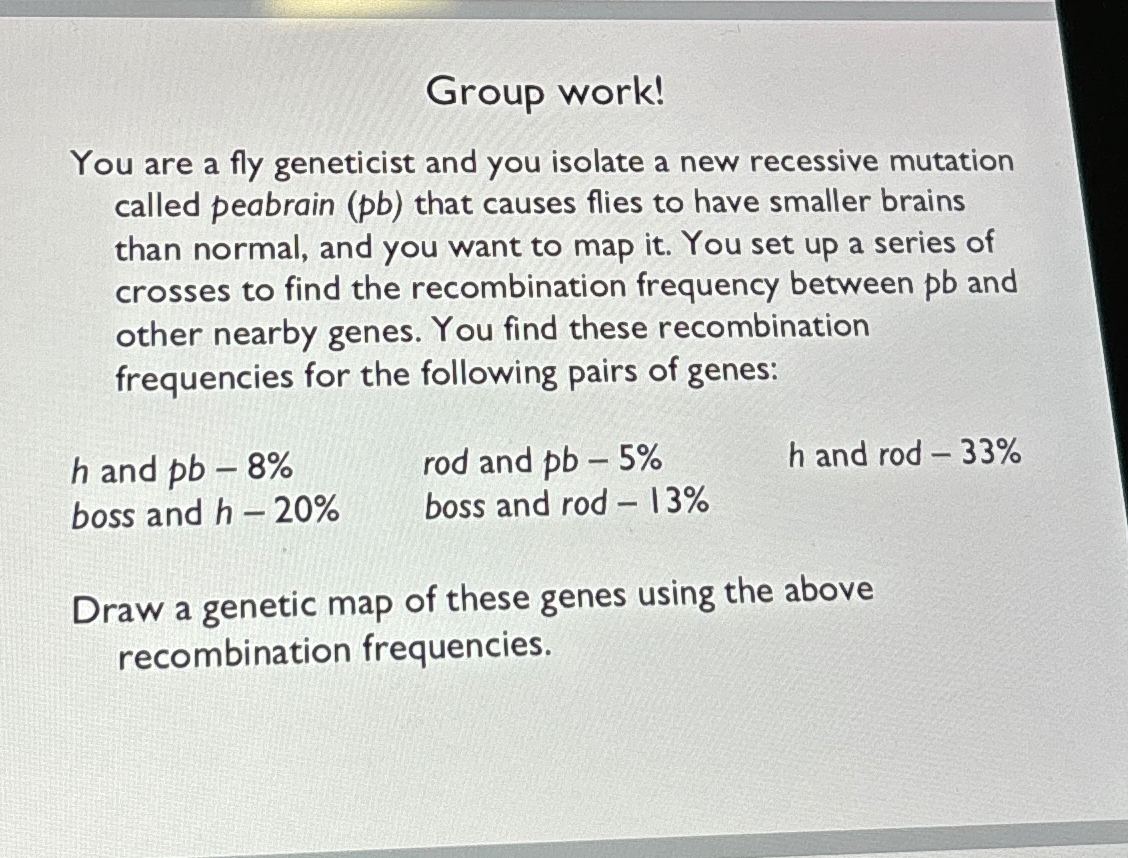 Solved Group work!You are a fly geneticist and you isolate a | Chegg.com