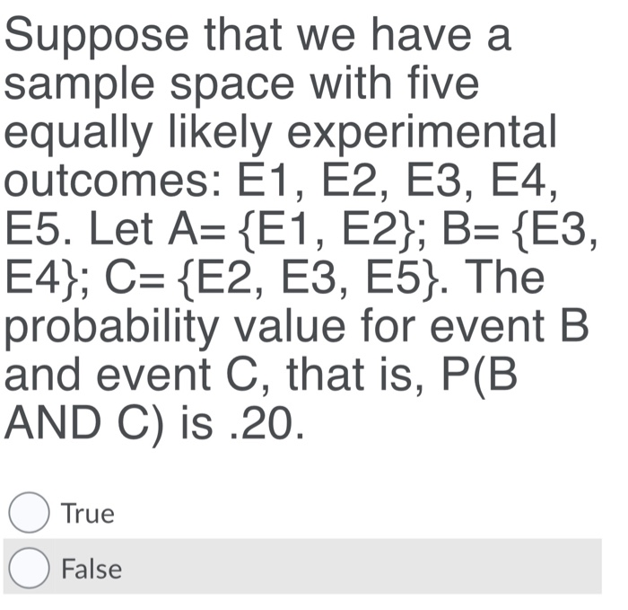 Solved Suppose that we have a sample space with five equally | Chegg.com