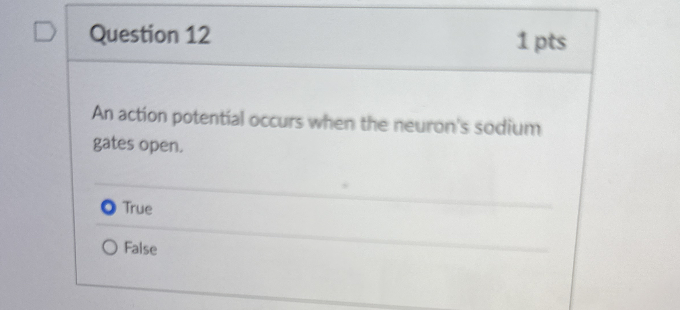 Solved Question 121 ﻿ptsAn action potential occurs when the | Chegg.com