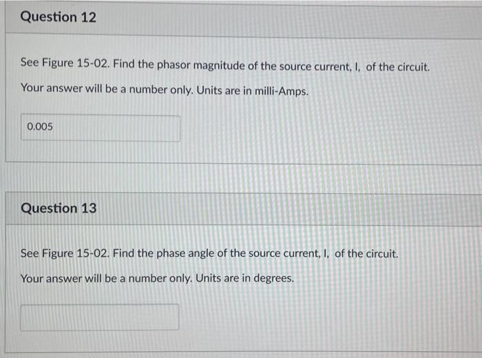 Solved Figure 15-02See Figure 15-02. Find the phasor | Chegg.com
