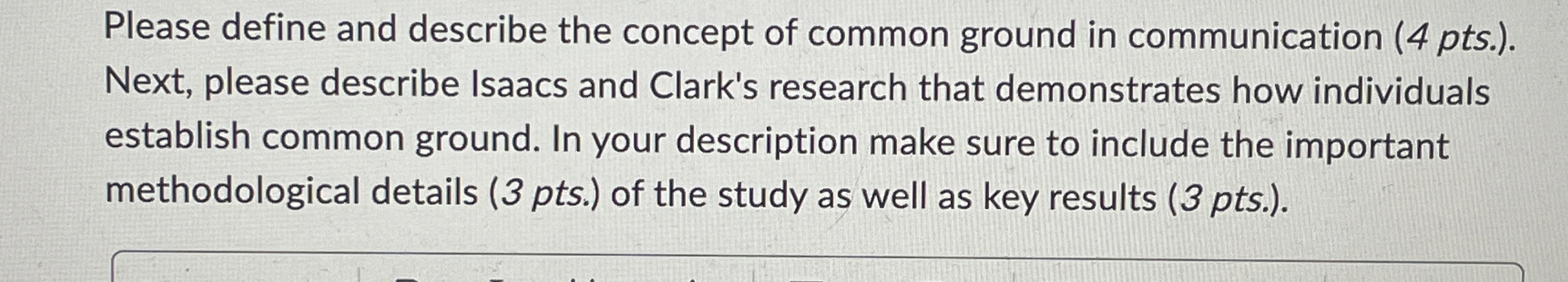 Solved Please define and describe the concept of common | Chegg.com