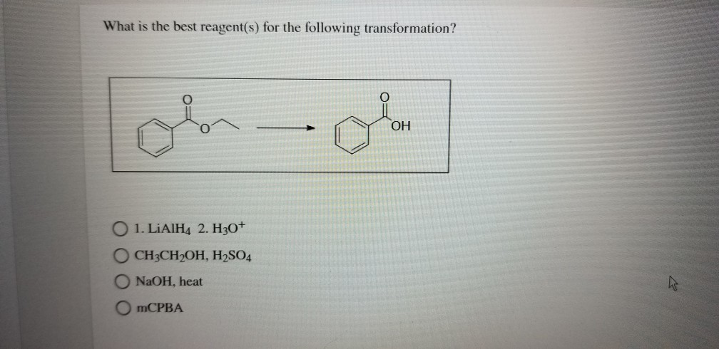 Solved Which reaction sequence would accomplish this | Chegg.com