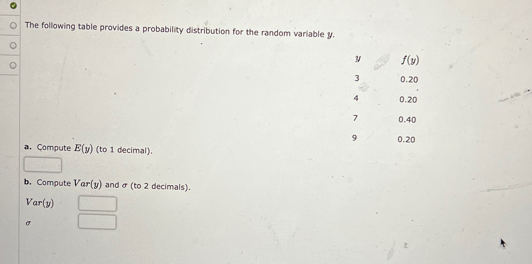 Solved The following table provides a probability | Chegg.com