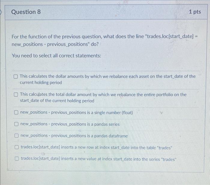 Solved Question 8 1 Pts For The Function Of The Previous 6187