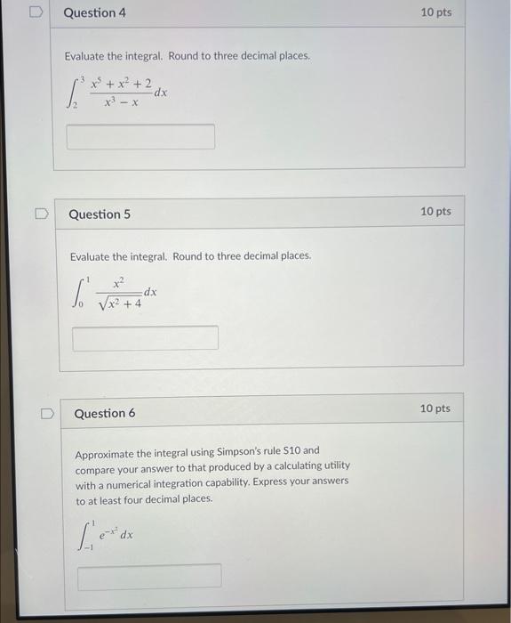 Solved Evaluate the integral. Round to three decimal places. | Chegg.com