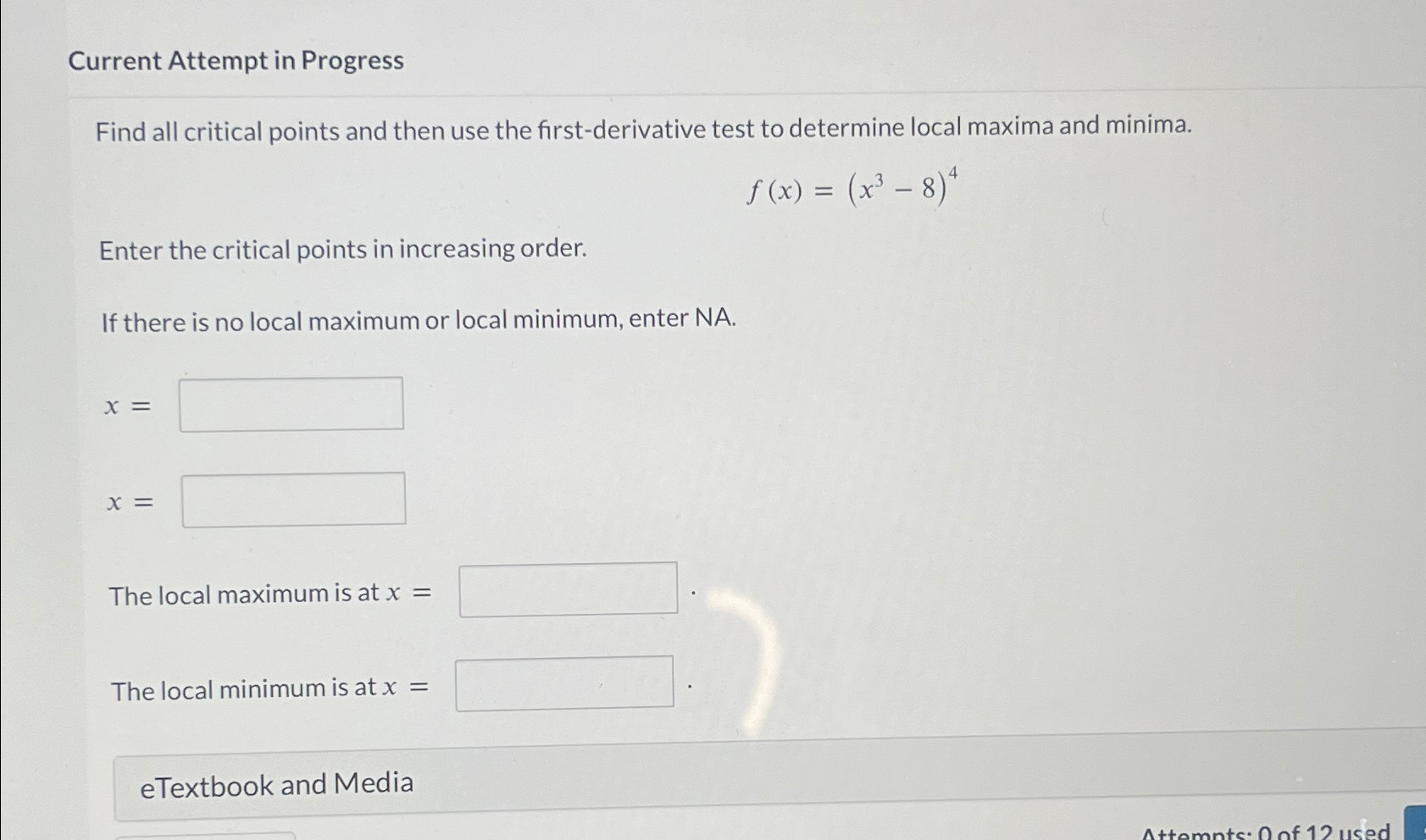 Solved Current Attempt in ProgressFind all critical points | Chegg.com