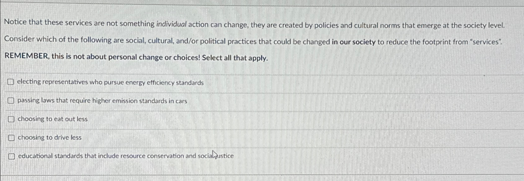 Solved Notice that these services are not something | Chegg.com