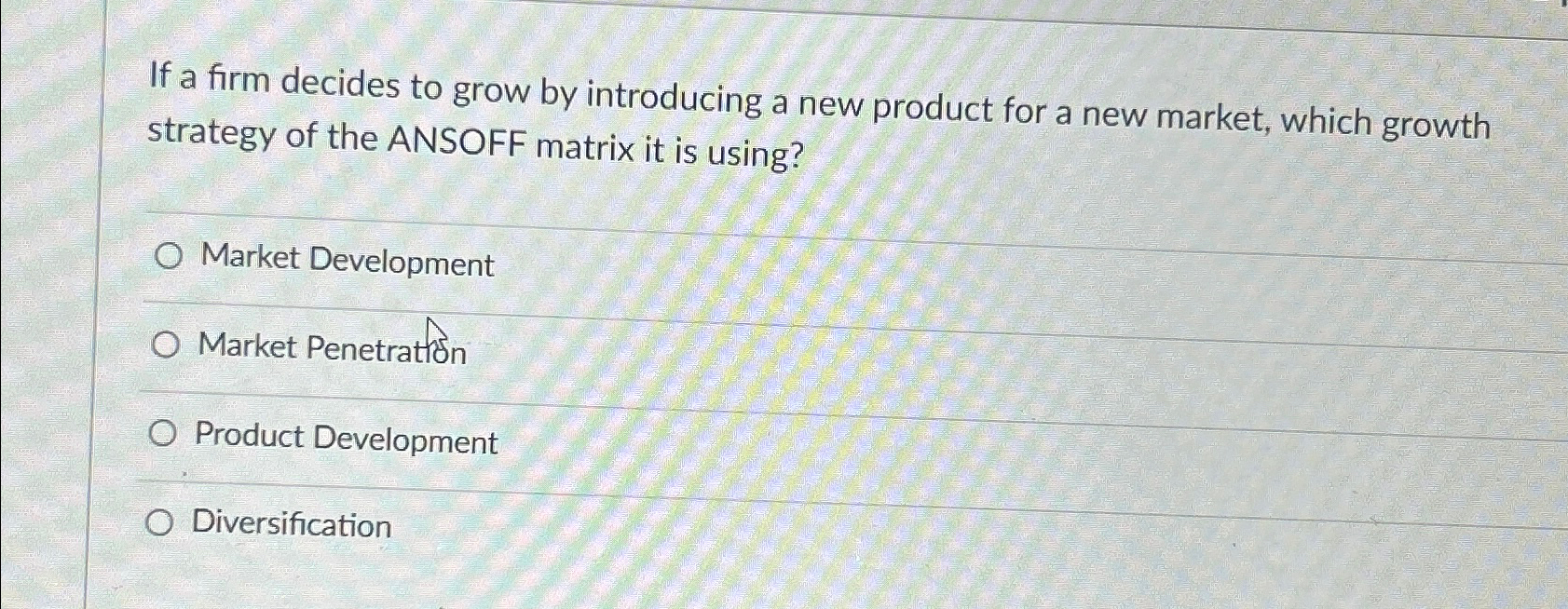 Solved If a firm decides to grow by introducing a new | Chegg.com