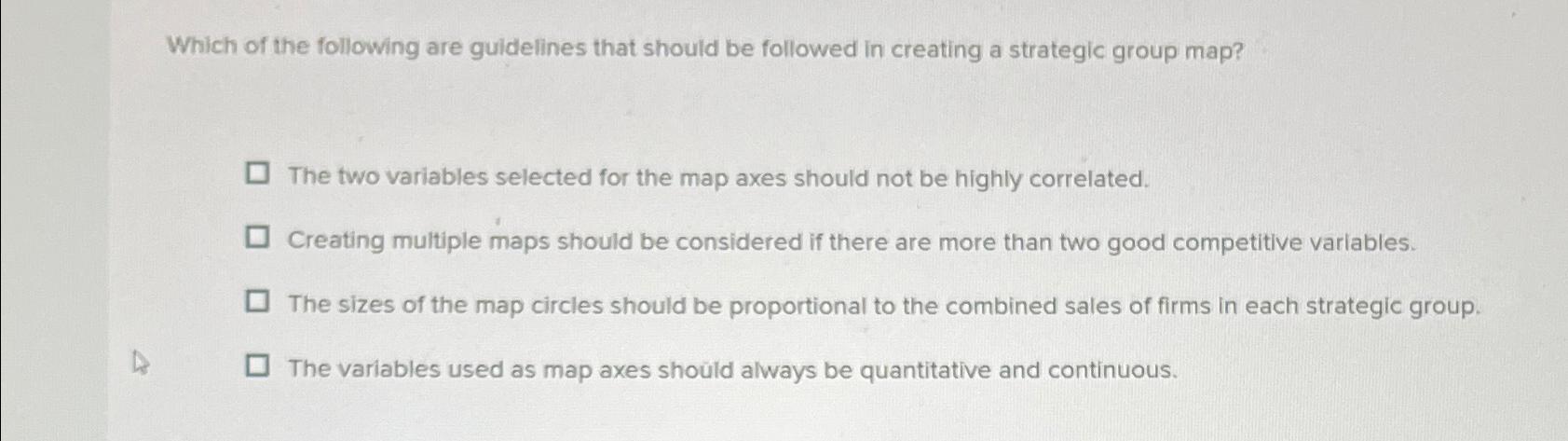 Solved Which of the following are guidelines that should be | Chegg.com