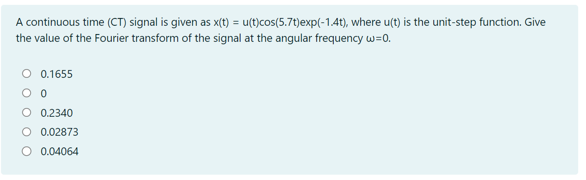 Solved A continuous time (CT) ﻿signal is given as | Chegg.com