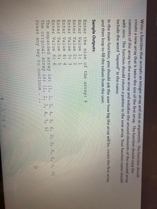 Solved Inputs • Integer Array Size O Validation Must Be 