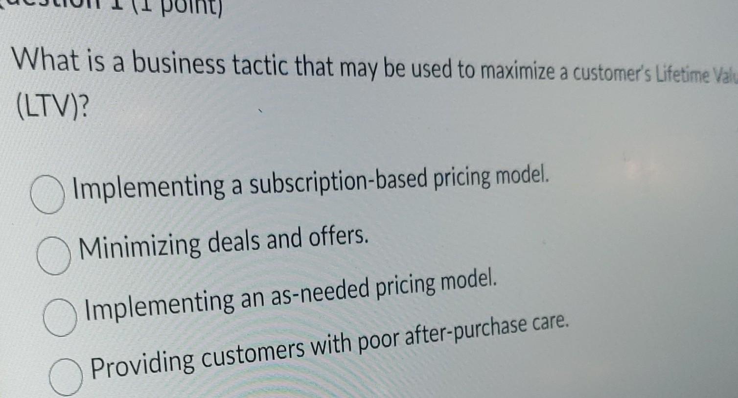 Solved What is a business tactic that may be used to | Chegg.com