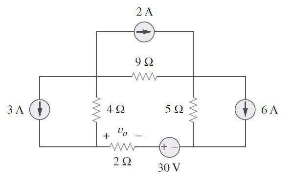 Solved Using only source transformation, determine Vo | Chegg.com