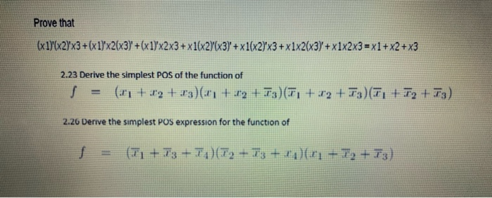 Solved Prove that (x1Y(x2)^x3+(x1)x2(x3)+(x1)x2x3+x1(x2Y(x3} | Chegg.com
