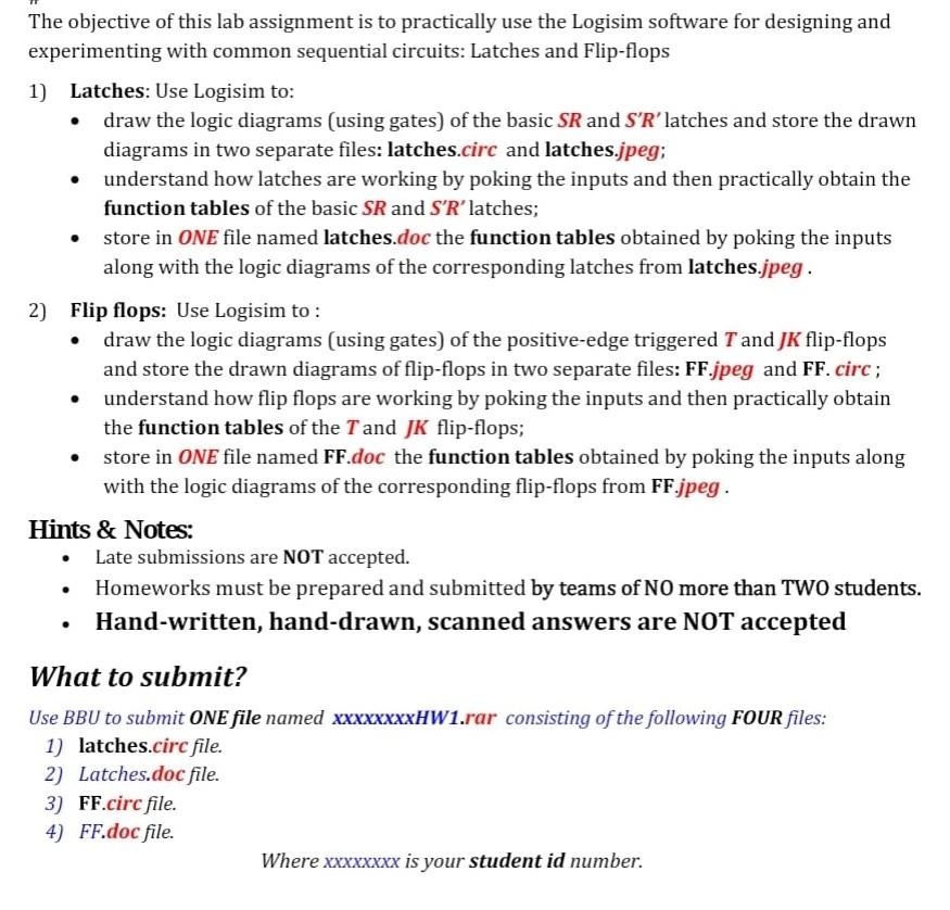 Solved The objective of this lab assignment is to | Chegg.com