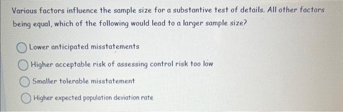 Solved When using mean-per-unit estimation, as the estimated | Chegg.com
