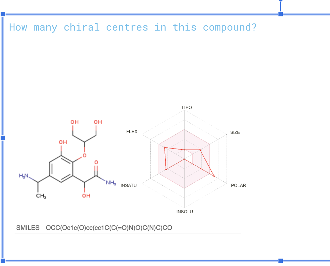 Solved How many chiral centres in this compound?SMILES | Chegg.com
