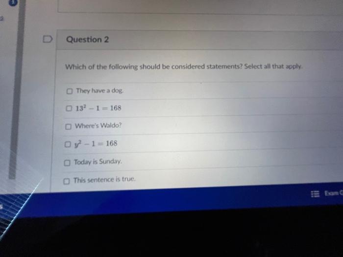 Solved Which of the following should be considered | Chegg.com