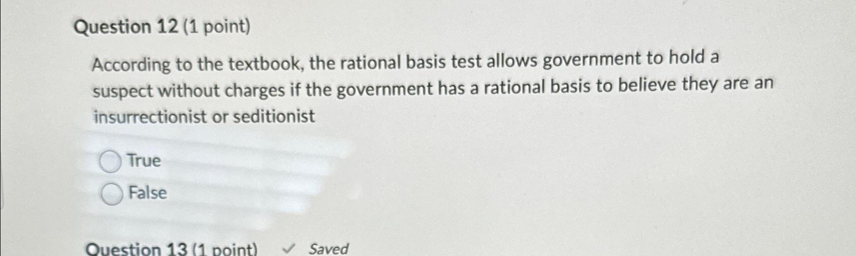 Solved Question 12 (1 ﻿point)According to the textbook, the | Chegg.com