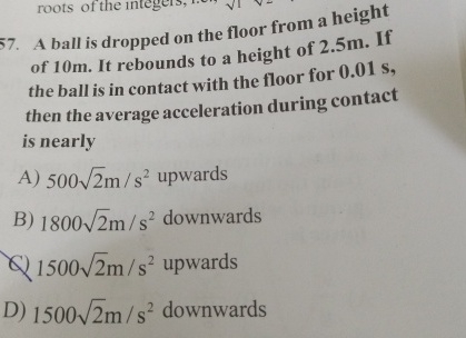 Solved A ball is dropped on the floor from a height of 10 ﻿m | Chegg.com
