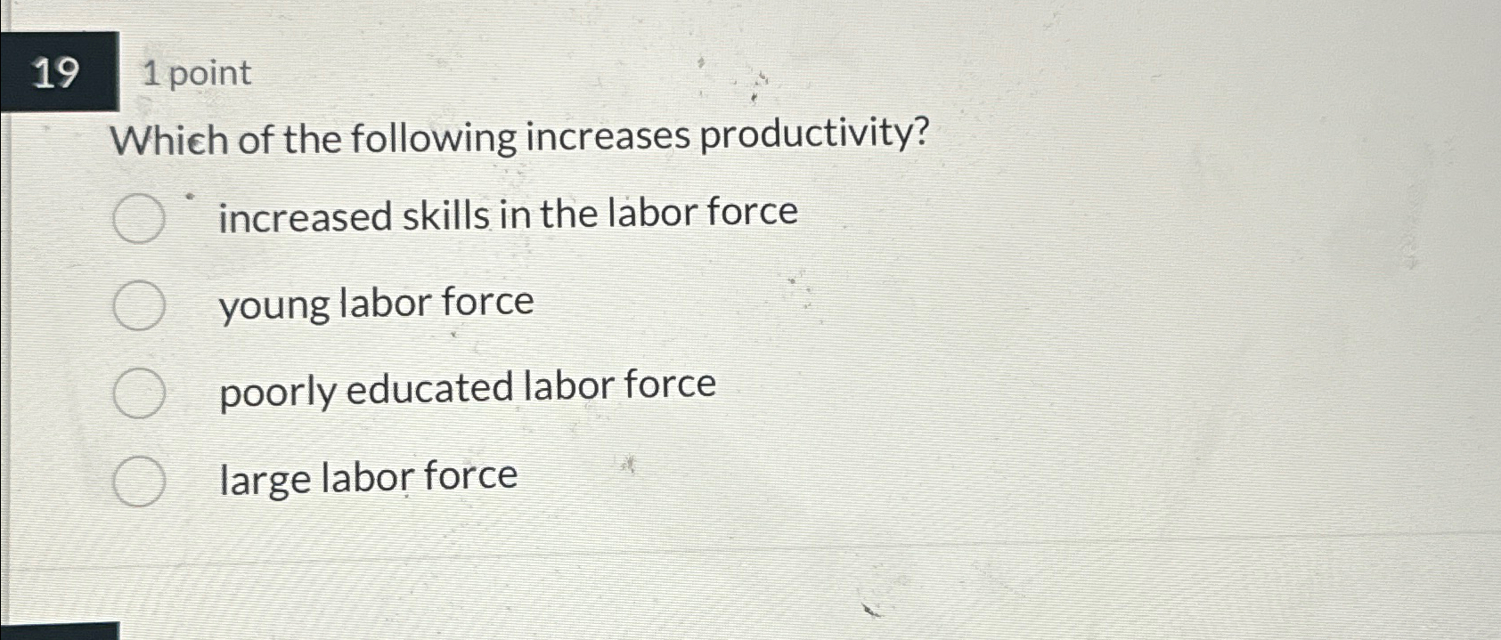 Solved 191 ﻿pointWhich of the following increases | Chegg.com