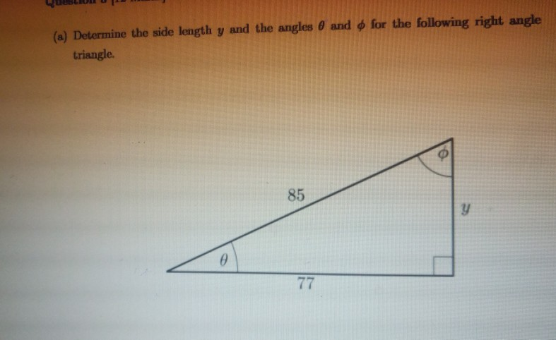 Solved (a) Determine the side length y and the angles and | Chegg.com