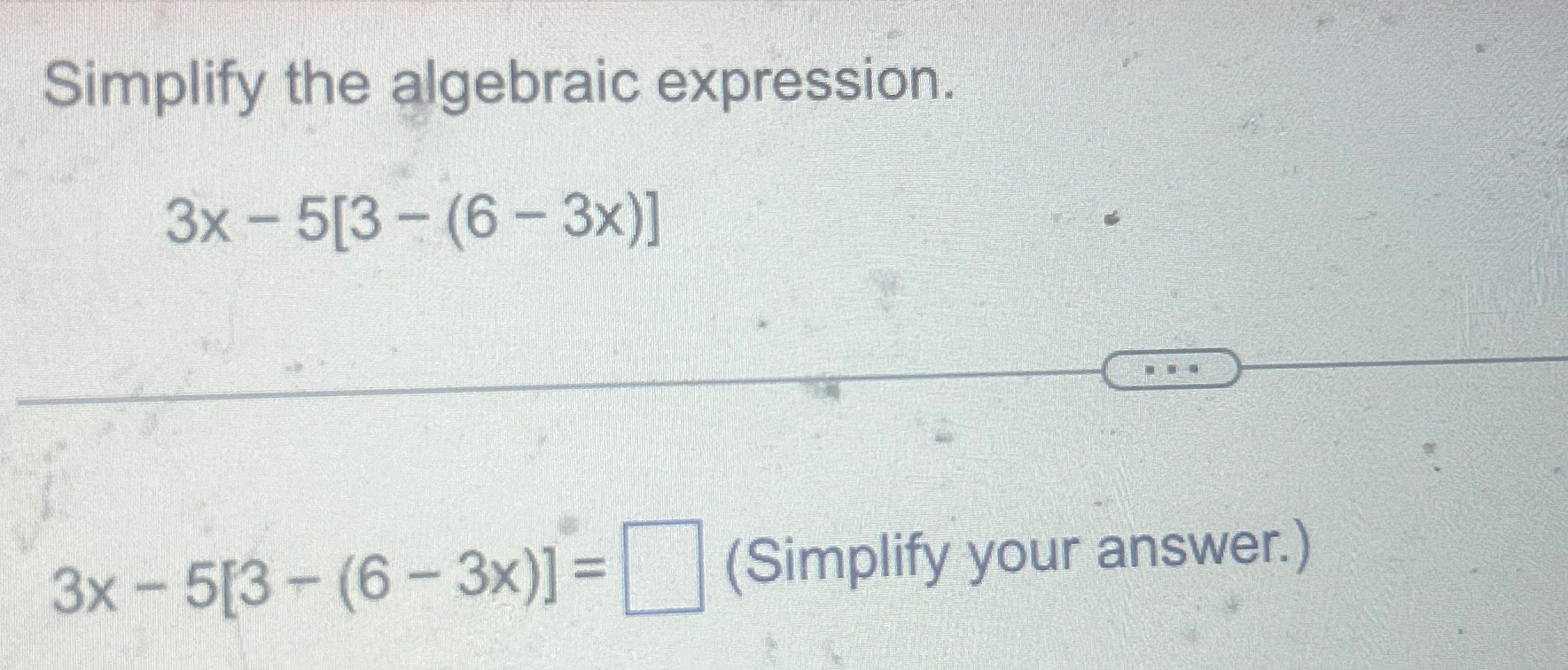 Solved Simplify the algebraic | Chegg.com