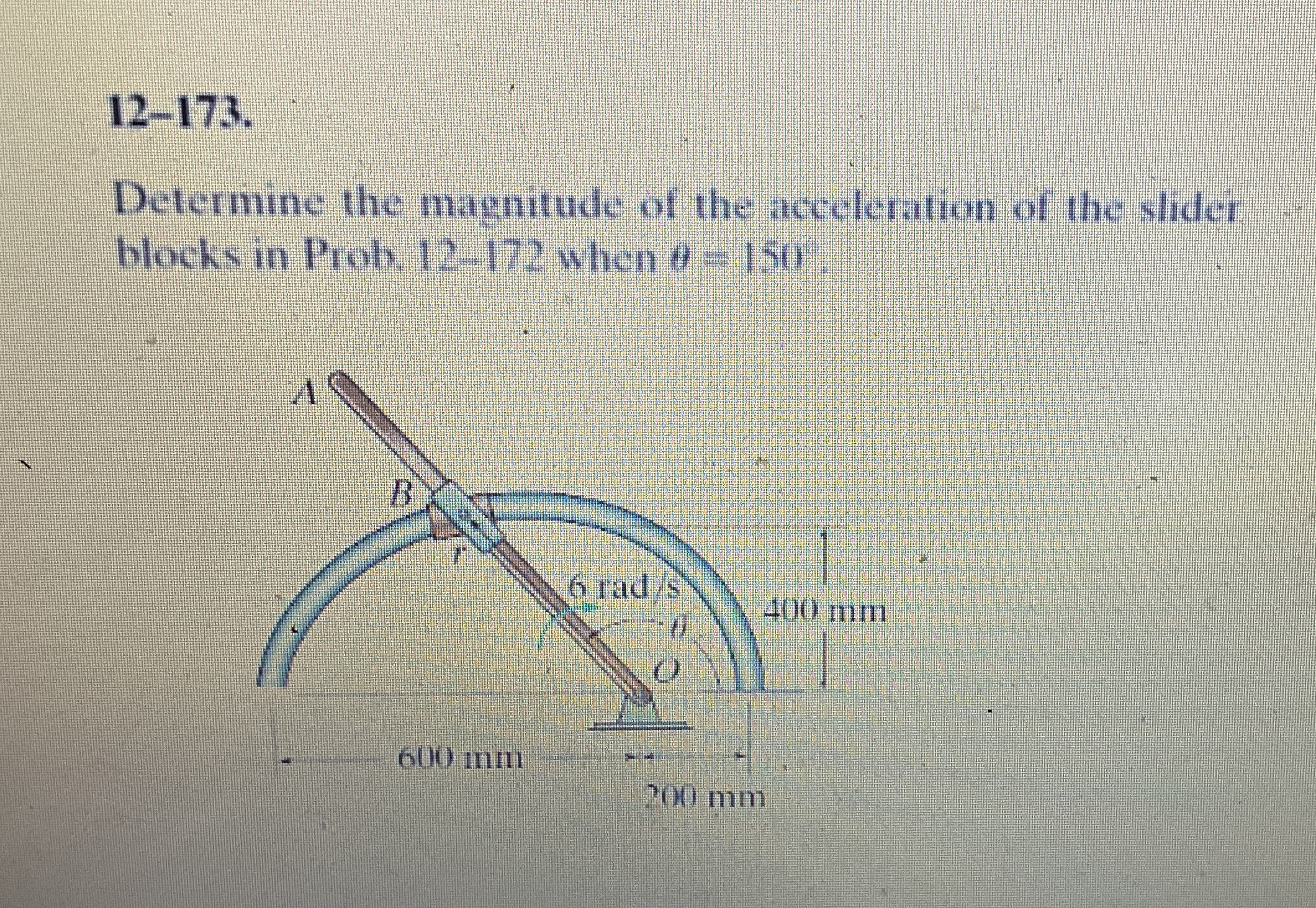 Solved 12-173.Determine the magnitude of the acceleration of | Chegg.com