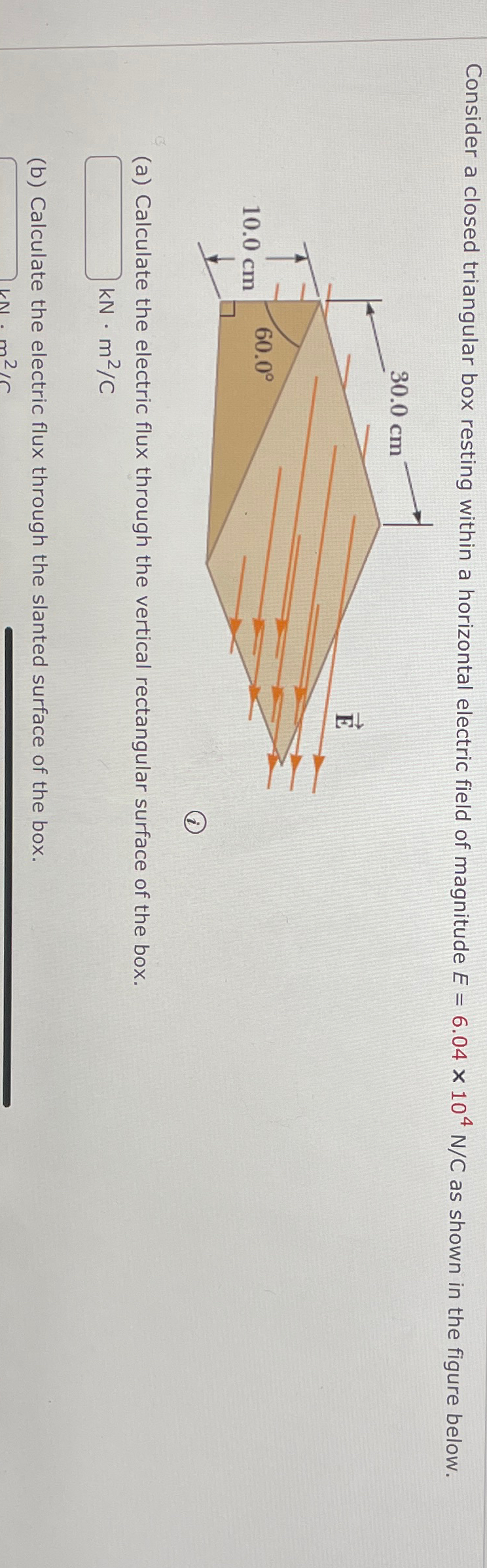 Solved Consider a closed triangular box resting within a | Chegg.com