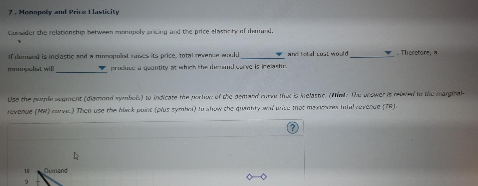Solved 7. Monopoly and Price Elasticity Consider the | Chegg.com Solved 7. Monopoly and Price Elasticity Consider the | Chegg.com