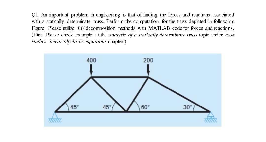 Solved Q1. ﻿An important problem in engineering is that of | Chegg.com