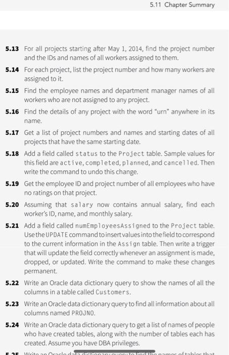 Solved CHAPTER 5 Relational Database Maragement Systems and | Chegg.com