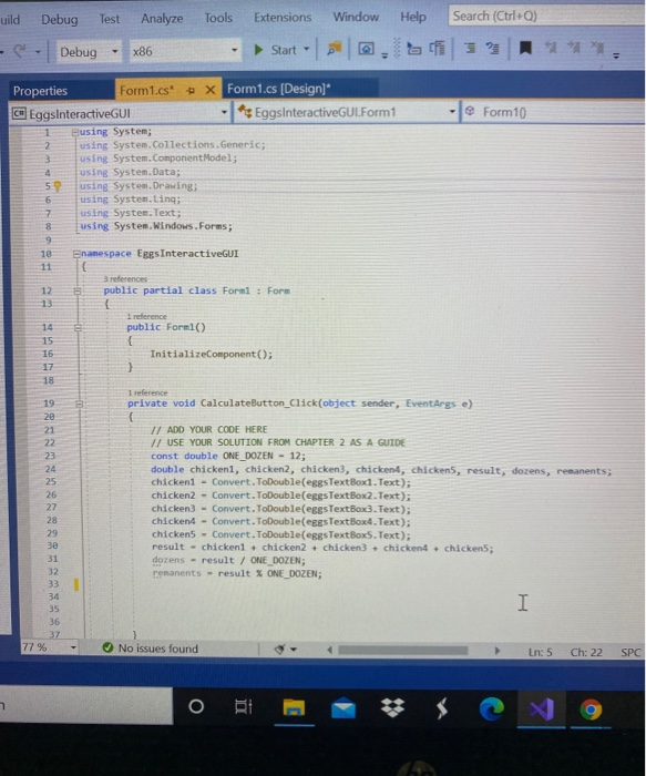Solved Eggs Interactive (EggsinteractiveGUI.zip) Write a GUI | Chegg.com
