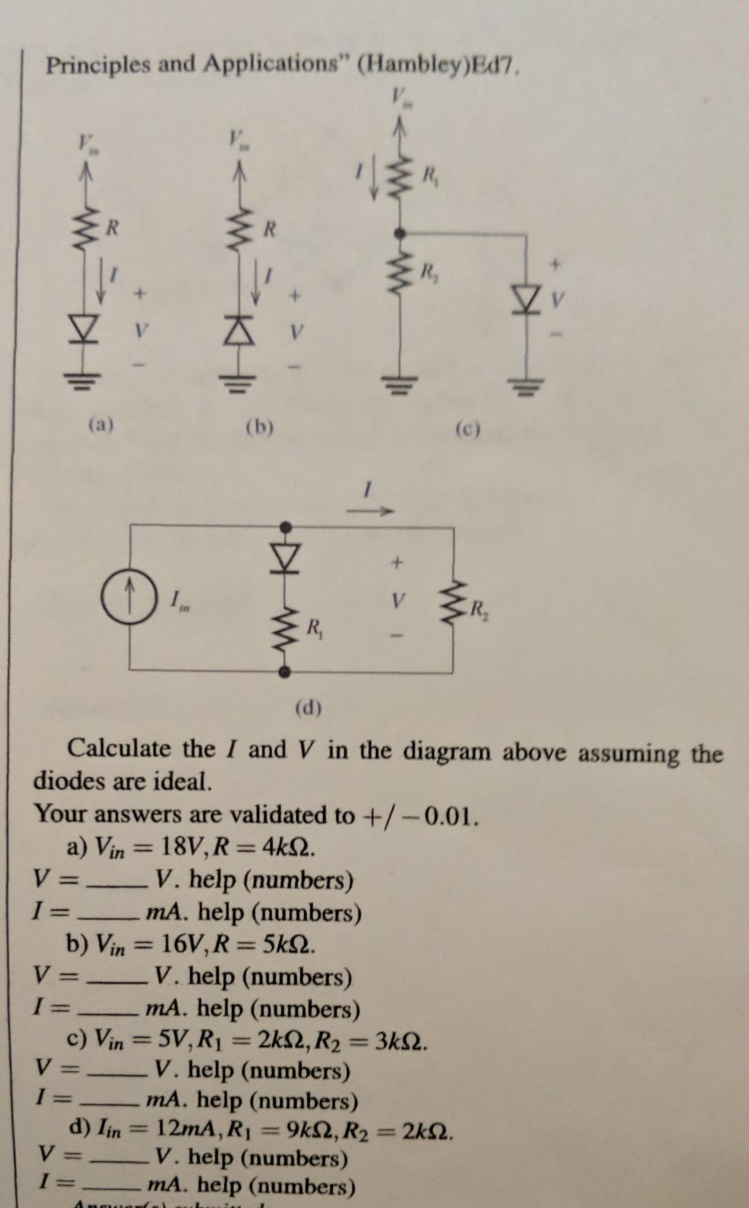 Solved Principles and Applications" (Hambley)Ed7. (a) (b) | Chegg.com