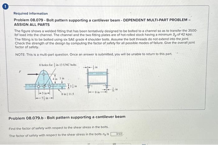 Solved Required information Problem 08.079 - Bolt pattern | Chegg.com