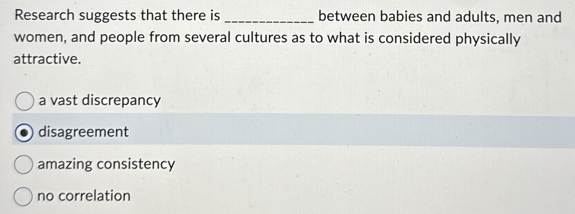 Solved Research suggests that there is q, ﻿between babies | Chegg.com